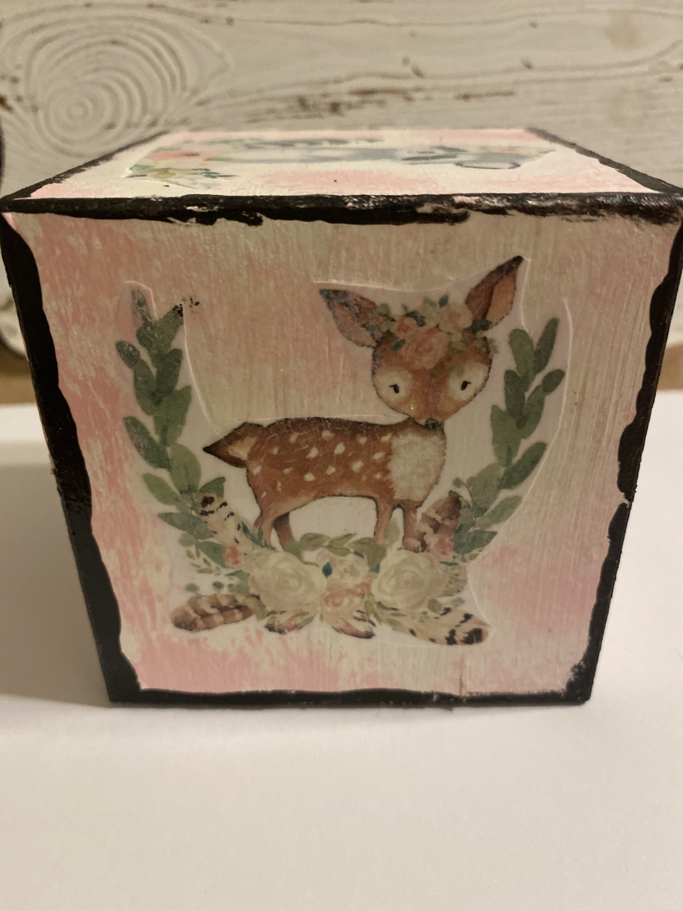 Woodland Baby Animal Nursery Cube - Etsy