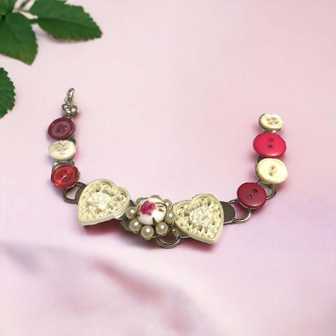 Button Charm Bracelet - Etsy