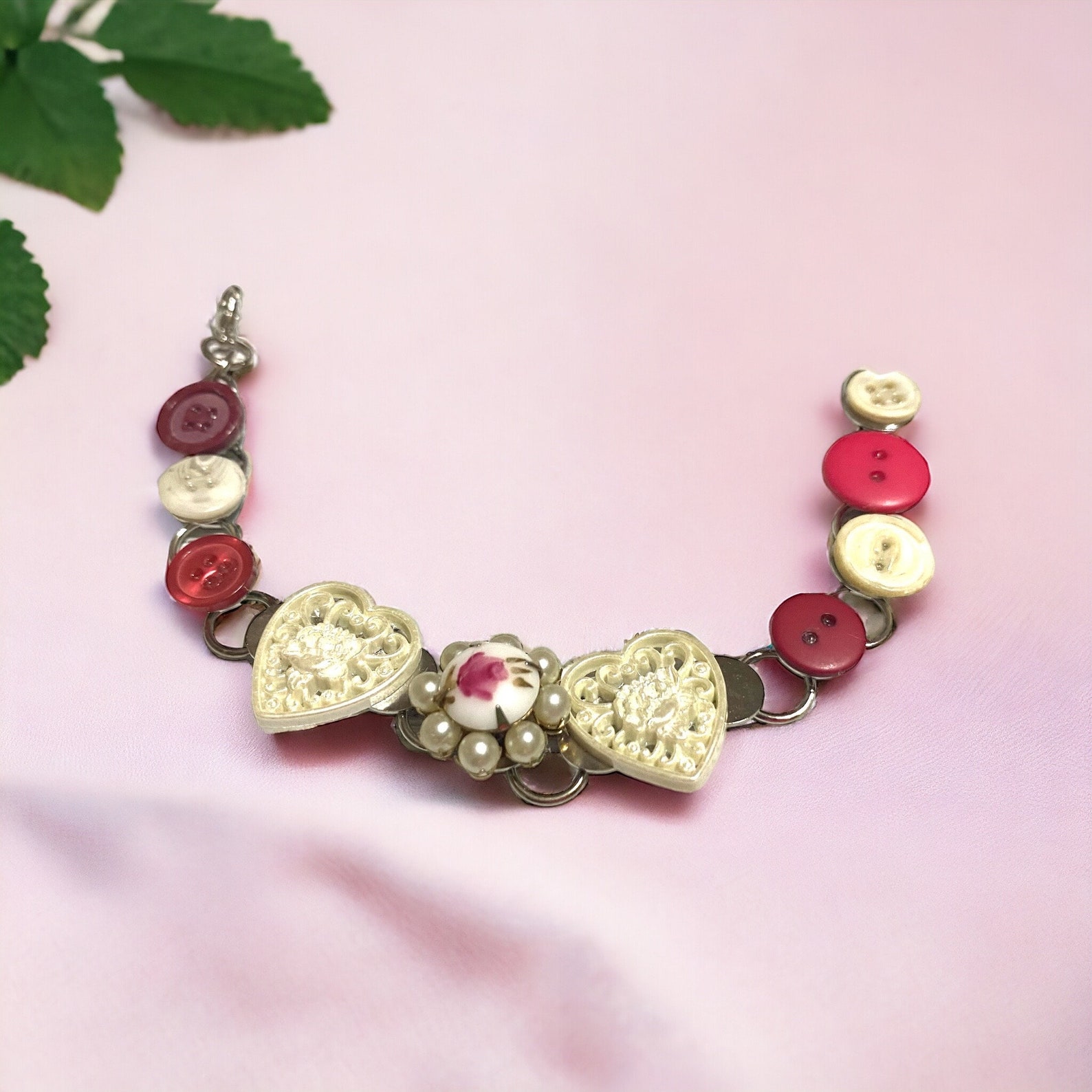 Button Charm Bracelet - Etsy