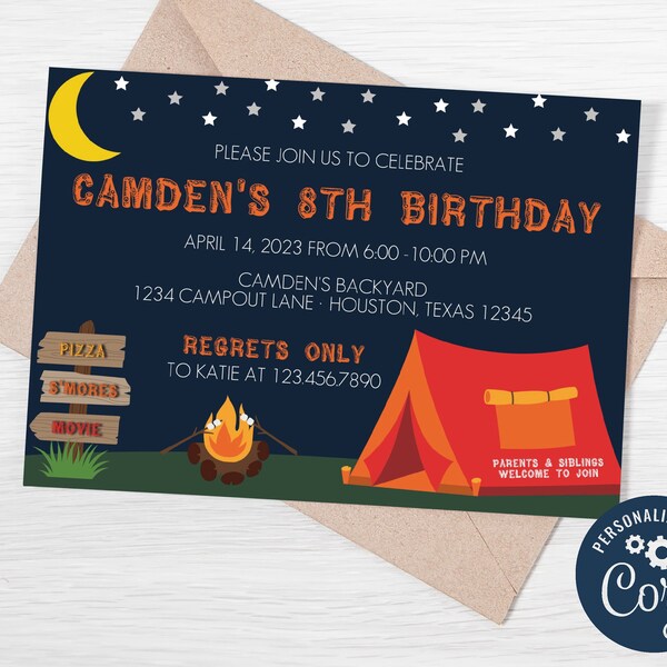 Backyard Campout - Etsy