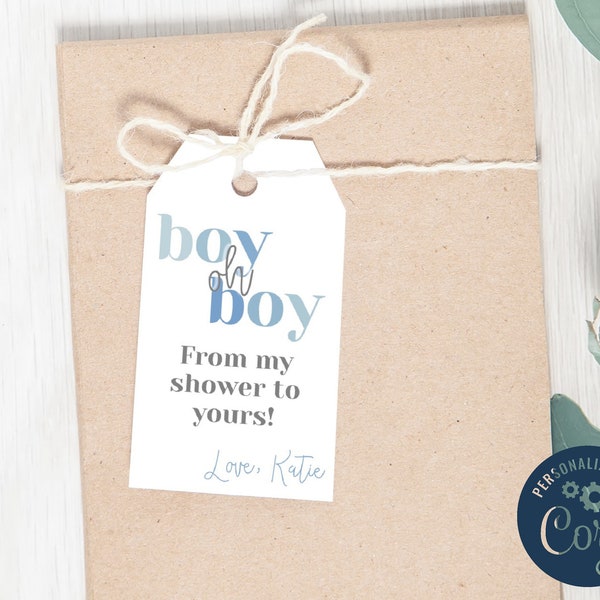 Boy Baby Shower Tag - Etsy