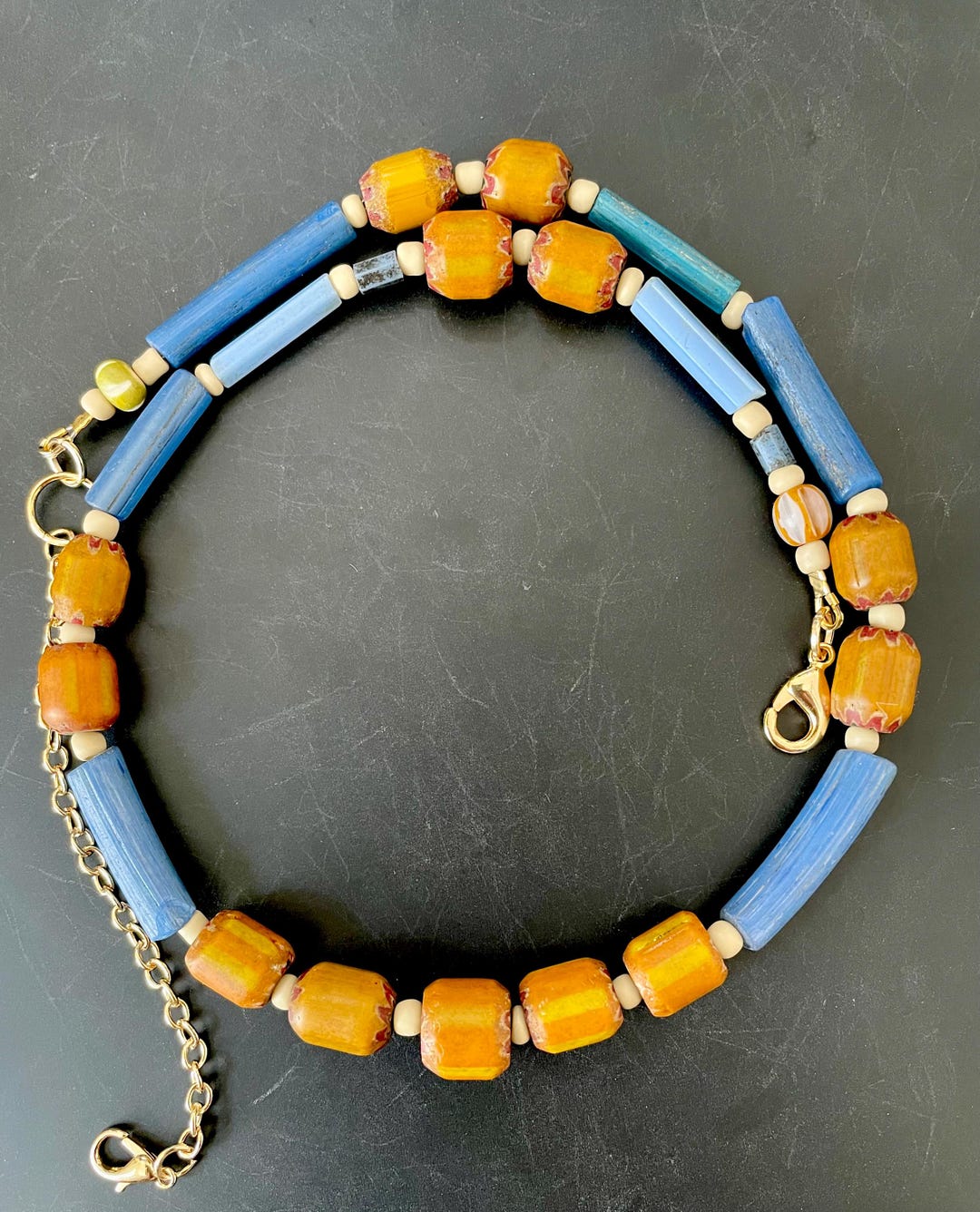 RARE FIND! Antique Fulani Ceremony Bead Necklace With Nepali Chevrons ...