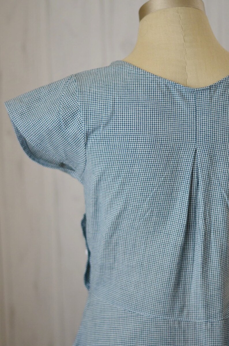 1930s Short Sleeve Dress - 1930s Red House Dress - Casual Cotton Dress ...