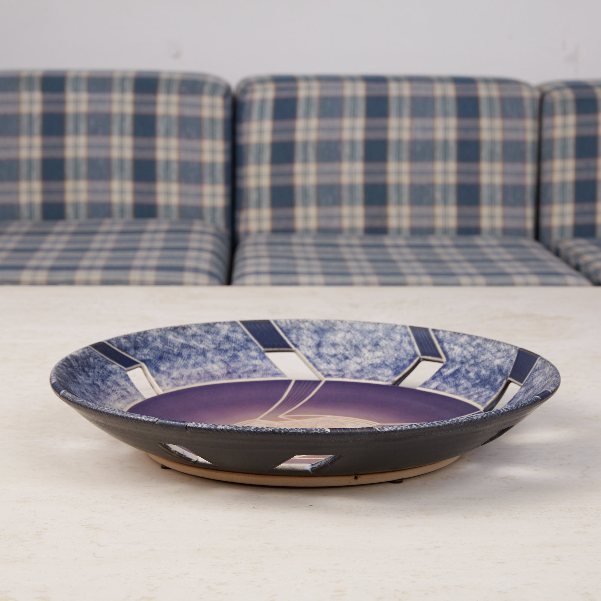 Wayne Bates Postmodern Decorative Ceramic Charger - Etsy