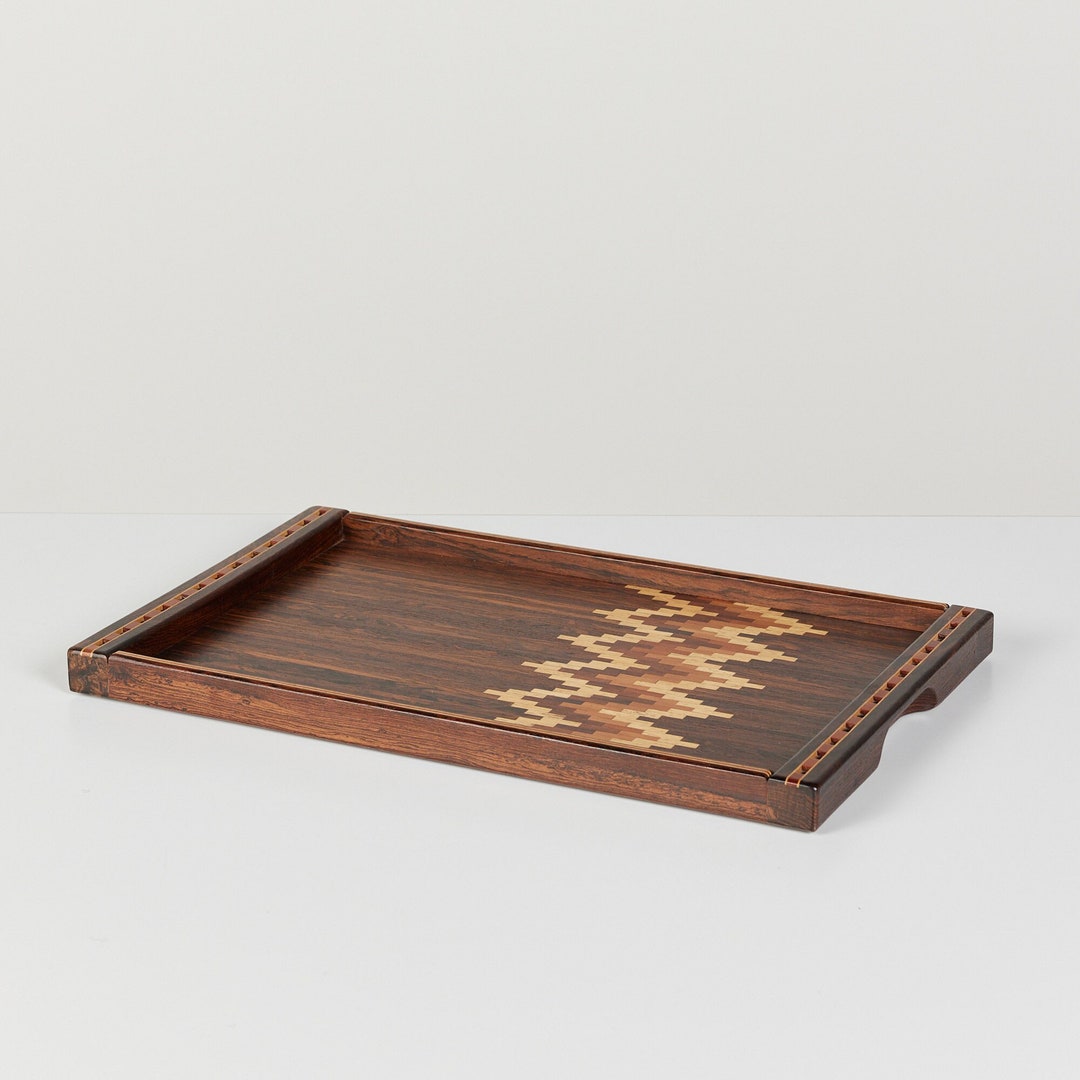 Don Shoemaker for Señal Large Decorative Tray With Chevron Stripe - Etsy