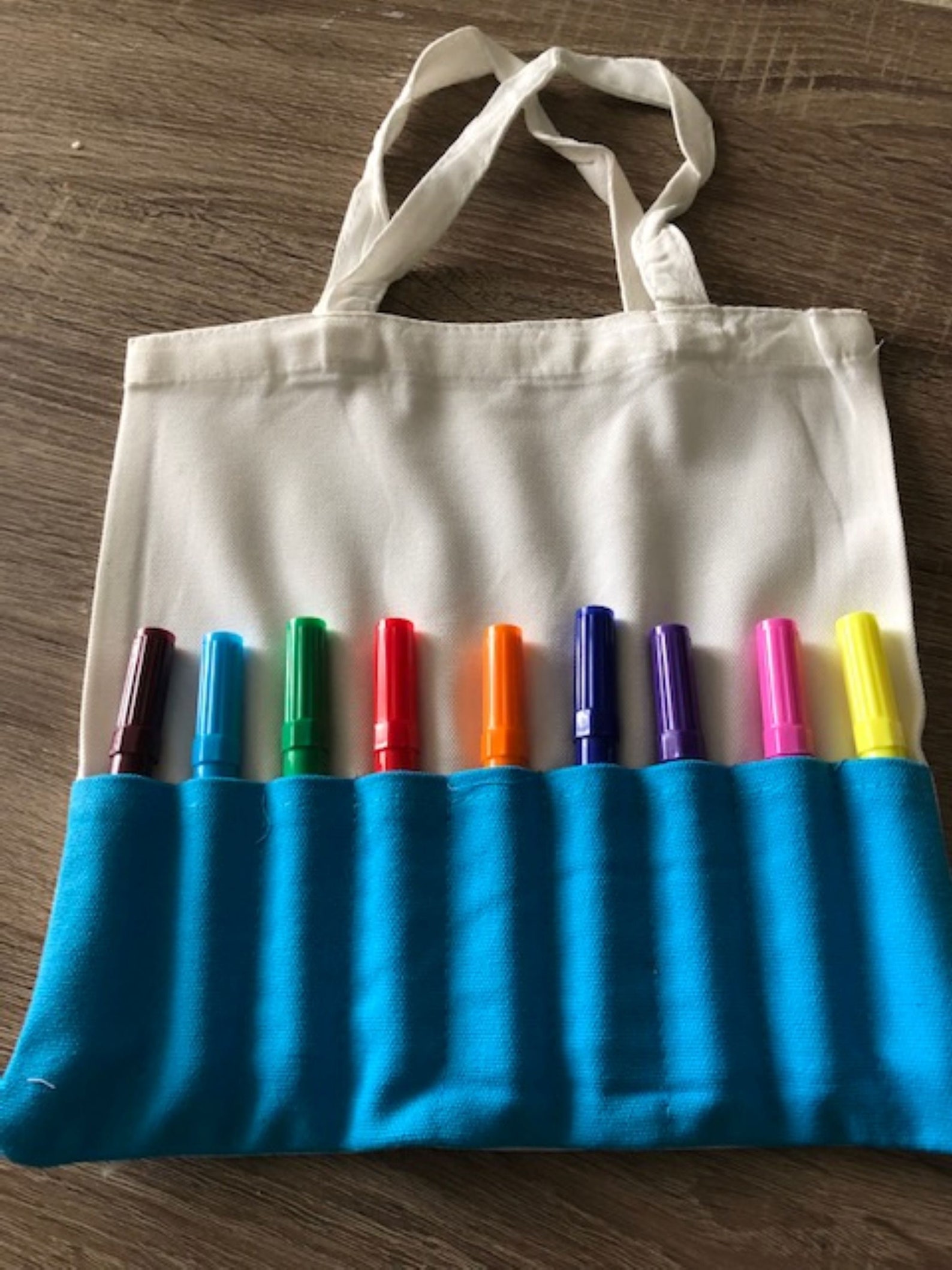 Unicorn Tote Bag Kids Tote Bag Washable Markers Acitvity - Etsy