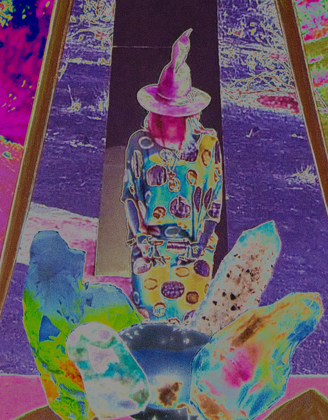 Rainbow Witch Obelisk Pyramid Crystal Moon Worship Magical Mystical ...