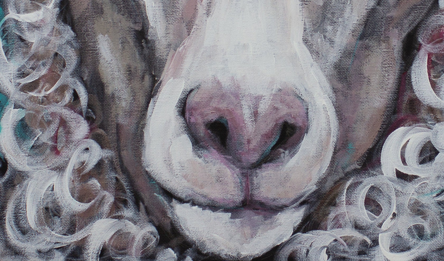 Sheep Portrait Painting Print: Farm Animal Wall Art - Etsy