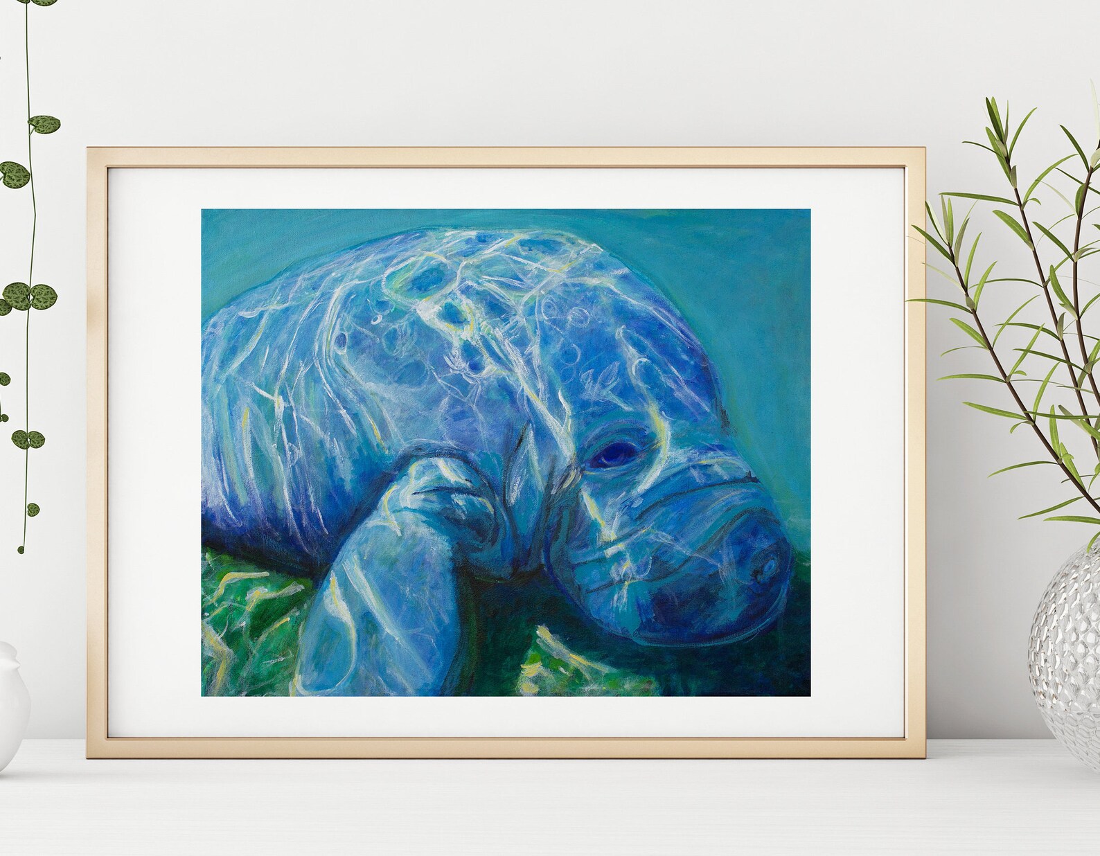 Manatee Painting Art Print Manatee Print Manatee Picture - Etsy