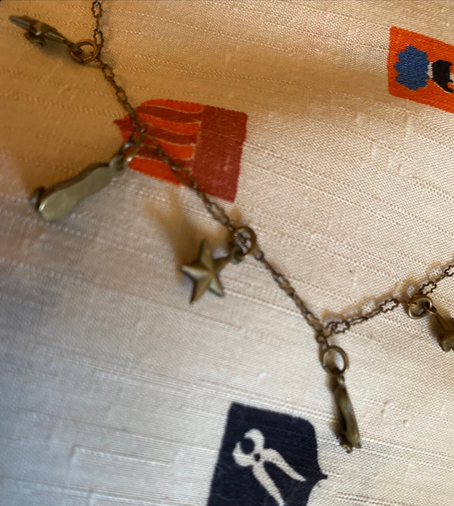 Vintage Elegant "janny" Necklace-ballet Shoes STARS Dangle Drop ...