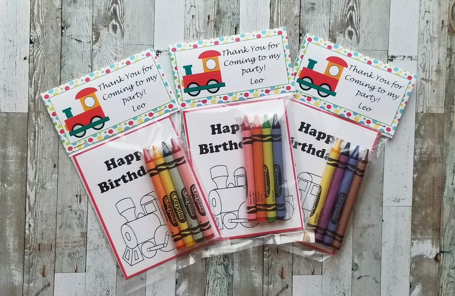 Cute Train Birthday Party Favor Bags With Mini Coloring Pages - Etsy