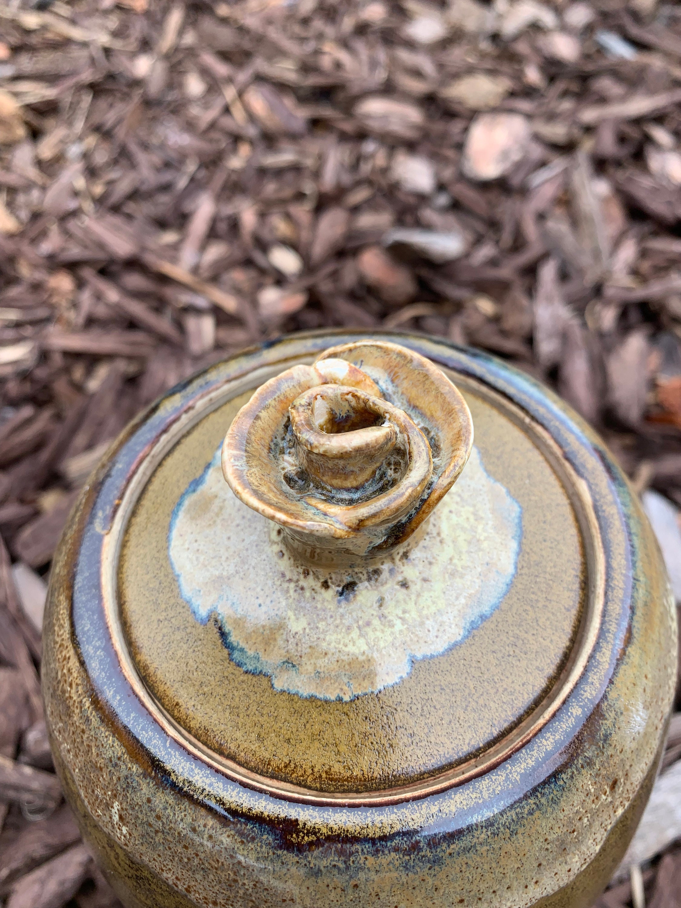 Jar 7 Inches Tall Funerary Urn Human Ashes Container Cinerary Tea Dust ...