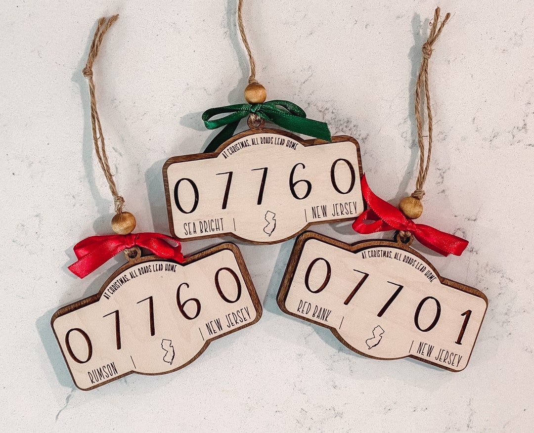 Zip Code Ornament/customized Zip Code Ornament/state and Zip - Etsy