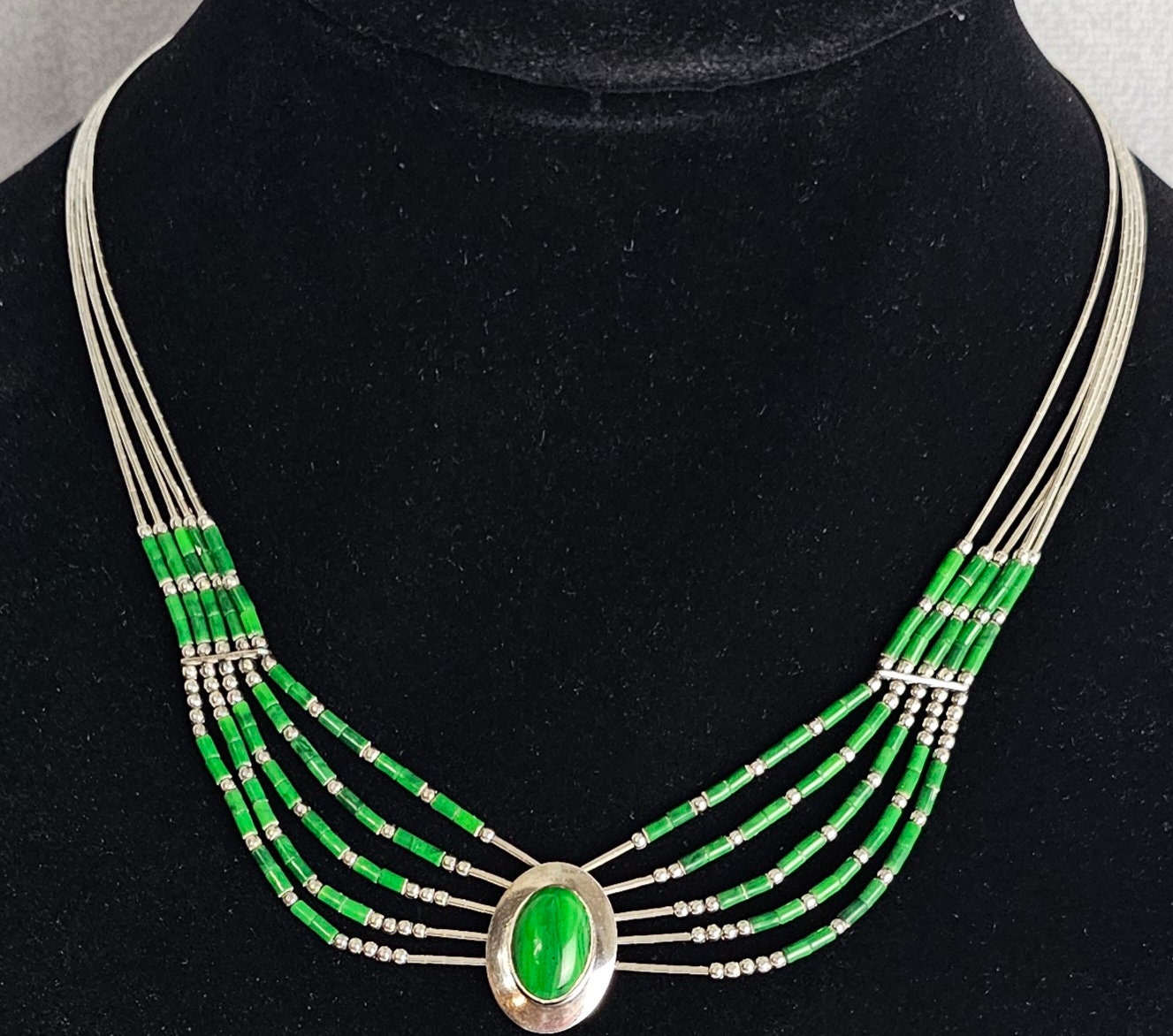 Silver Liquid Necklace 5 Strands - Etsy