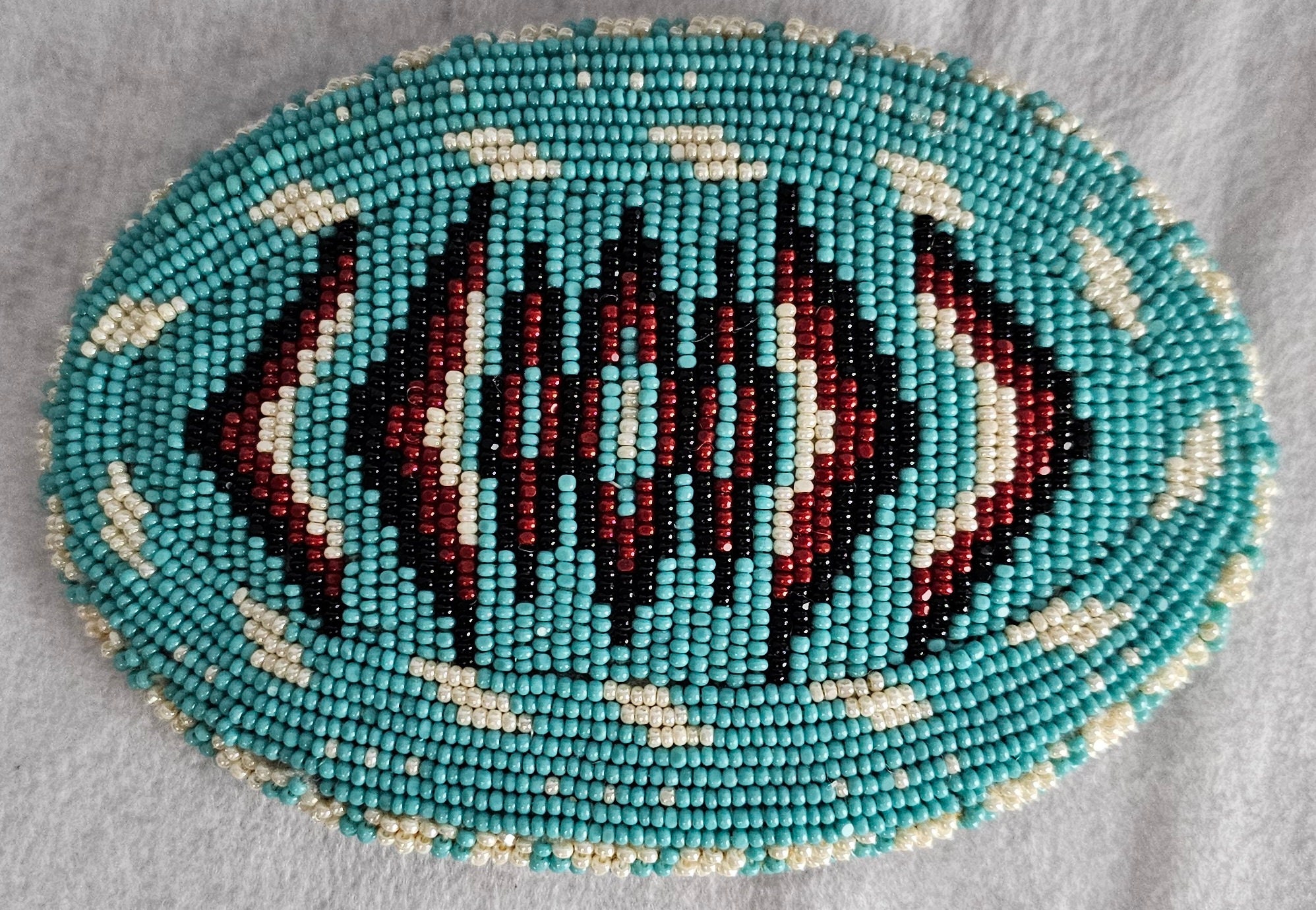 Beaded Belt Buckle - Etsy