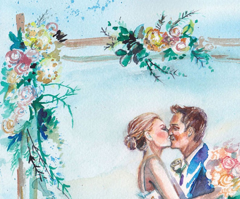 Couple Illustration Sentimental Gifts Painting From Photo - Etsy