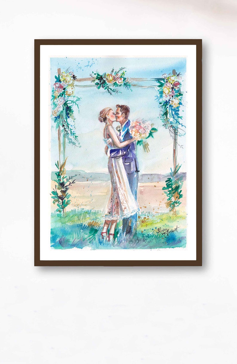 Couple Illustration Sentimental Gifts Painting From Photo - Etsy