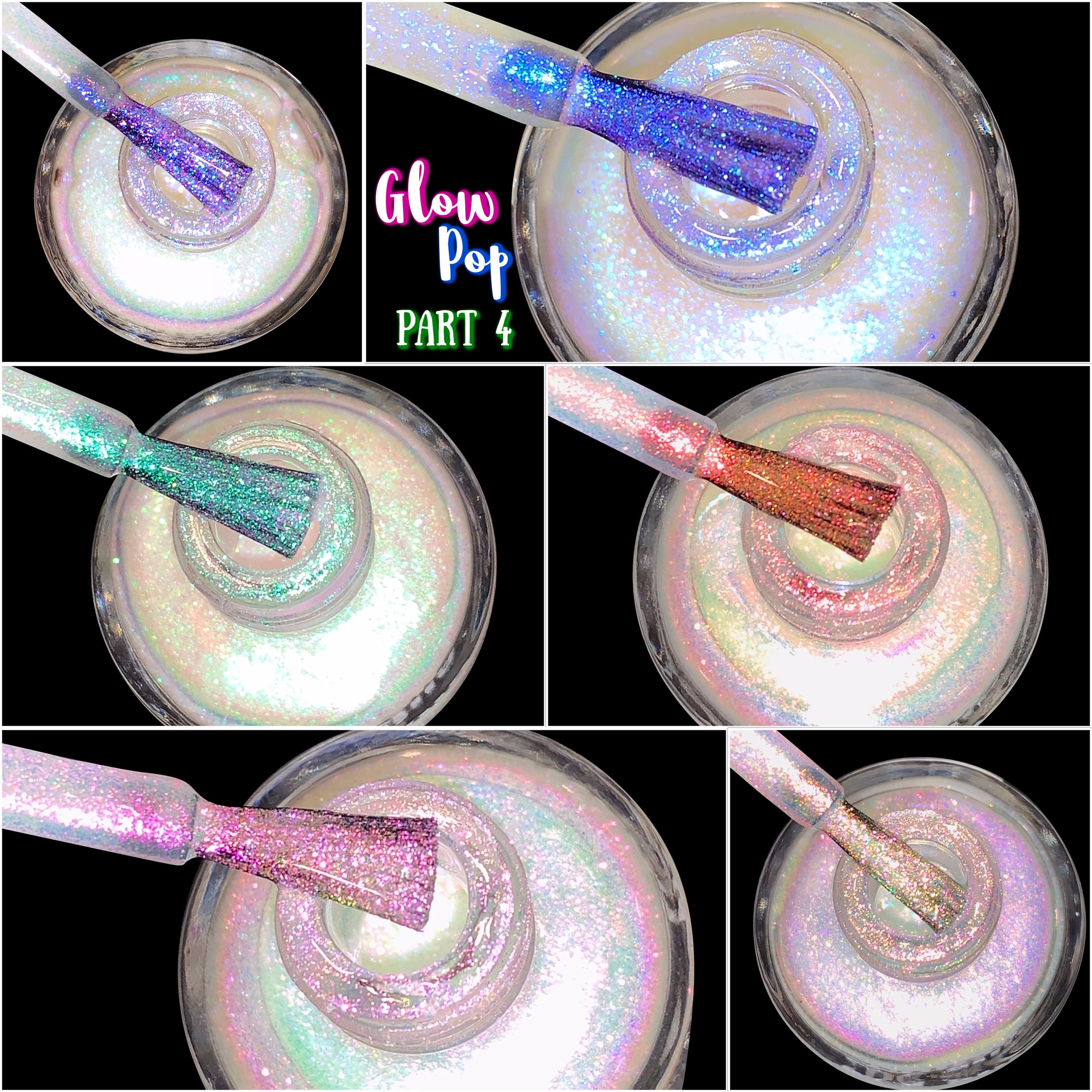 Full 6 Set glow Pop Collection PT 4 Clear Top - Etsy
