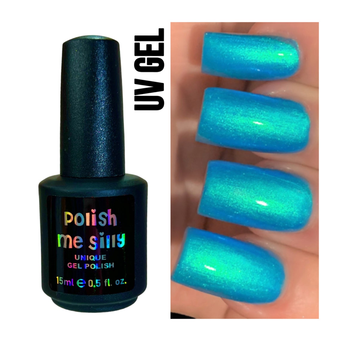UV Led GEL Nail Polish- Atomic Aqua Glow - Neon Blue Green "neon Glow ...