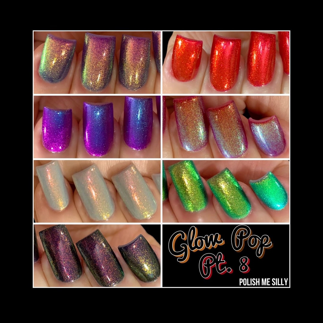 Full 7pc Set "glow Pop Collection PT 8" Oil Slick Mylar Color Shifting ...
