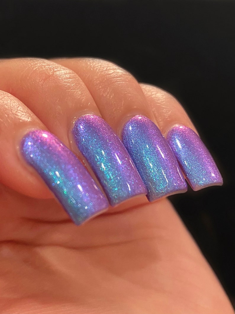 Groovy Glow Blue Purple glow Pop Nail Polish - Etsy