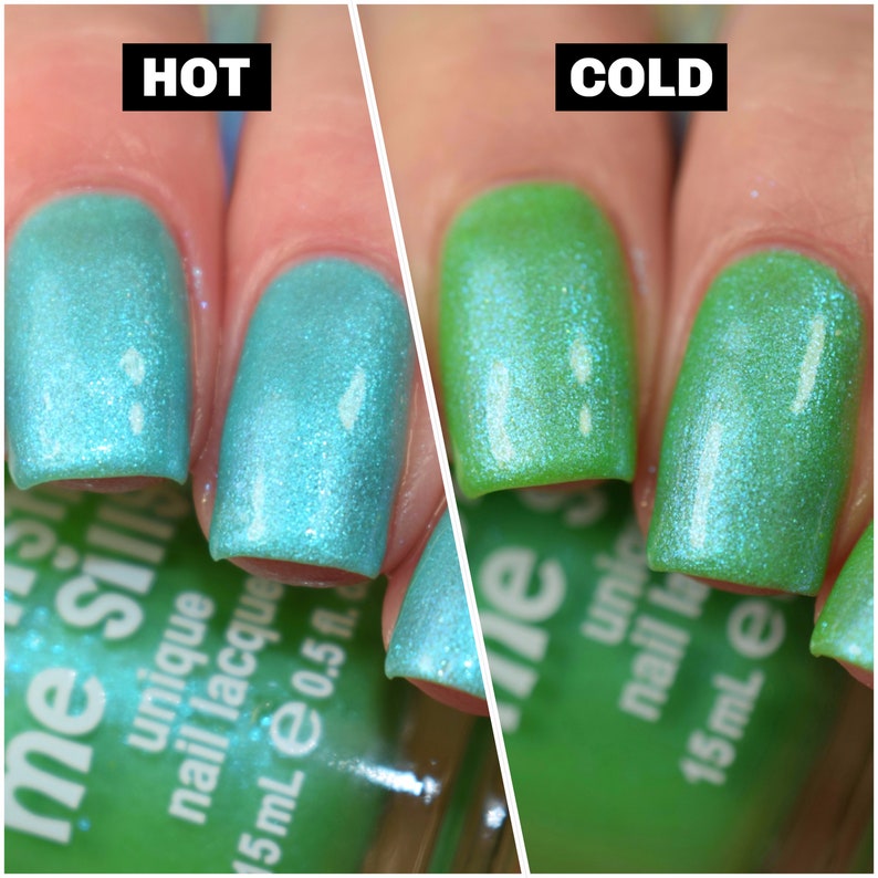 Caribbean Breeze- Neon POP Thermal Color Changing Blue Green Nail ...