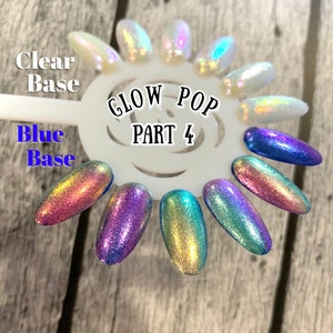 Full 6 Set "glow Pop Collection PT 4" Clear Top Coats -oil Slick Color ...