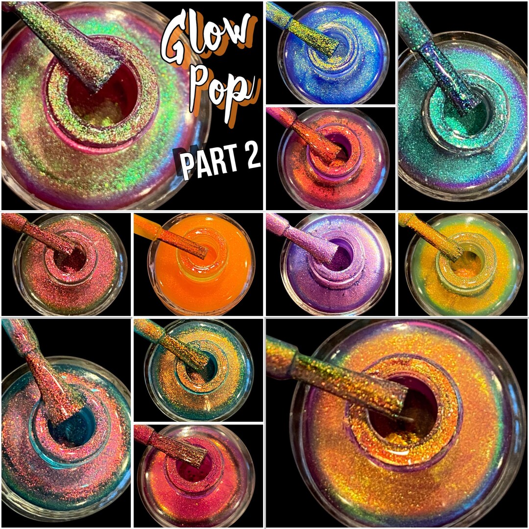 Full 12 Set "glow Pop PART 2 Collection" Oil Slick Mylar Color Shifting ...