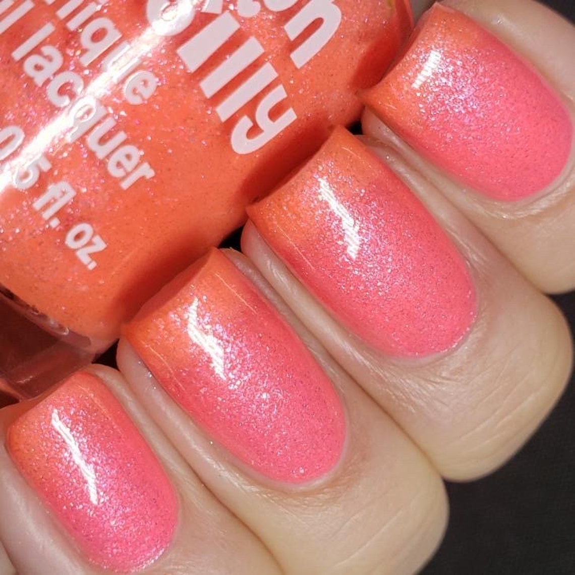 Tropical Punch- Neon POP Thermal Color Changing Pink Orange Nail Polish ...