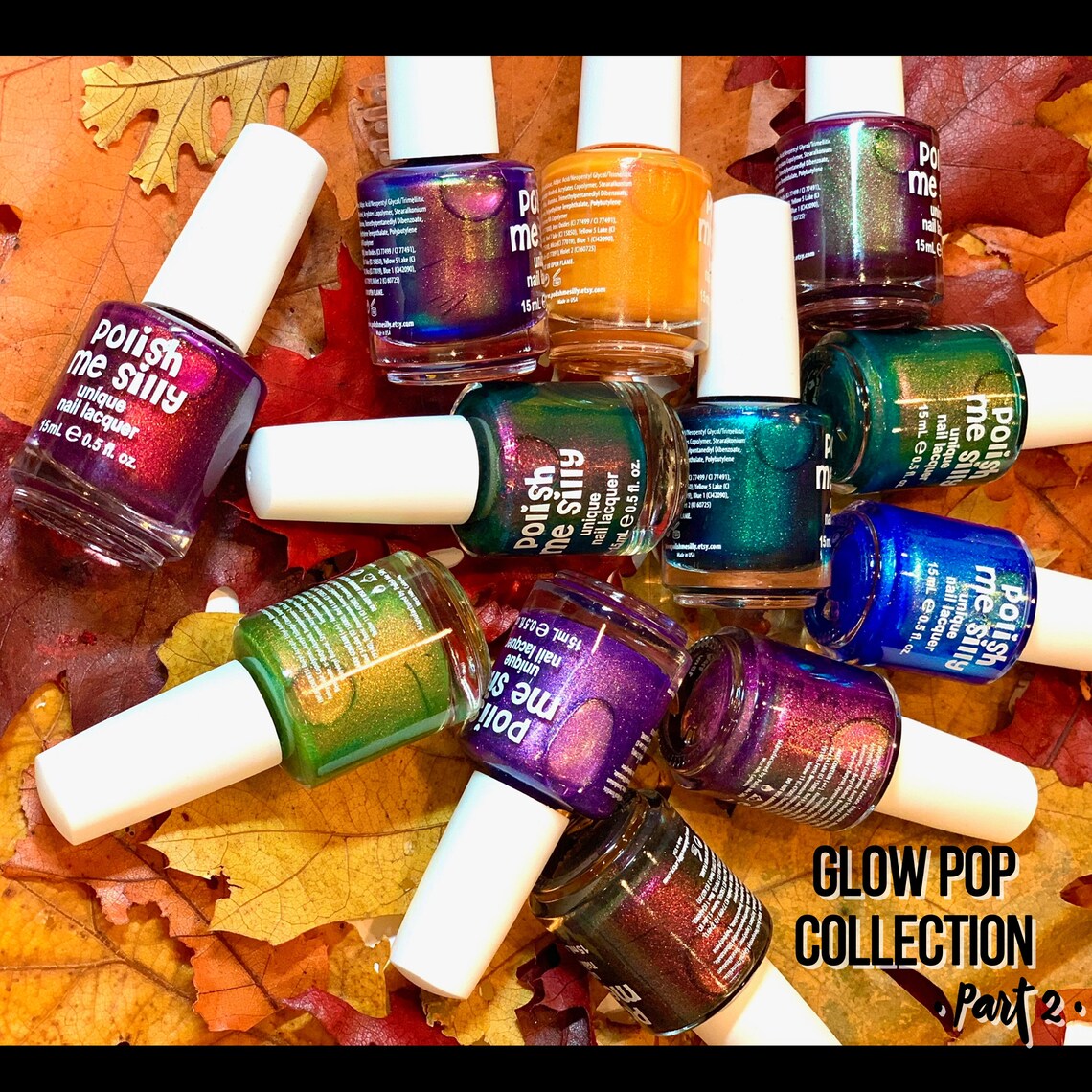Full 12 Set glow Pop PART 2 Collection Oil Slick - Etsy