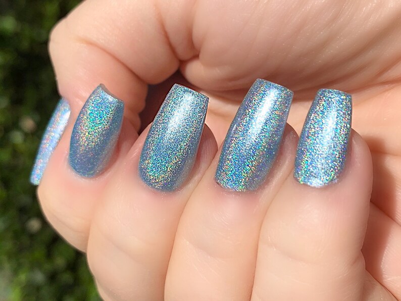 On Cloud 9 Holographic: Baby Blue Holographic Rainbow - Etsy