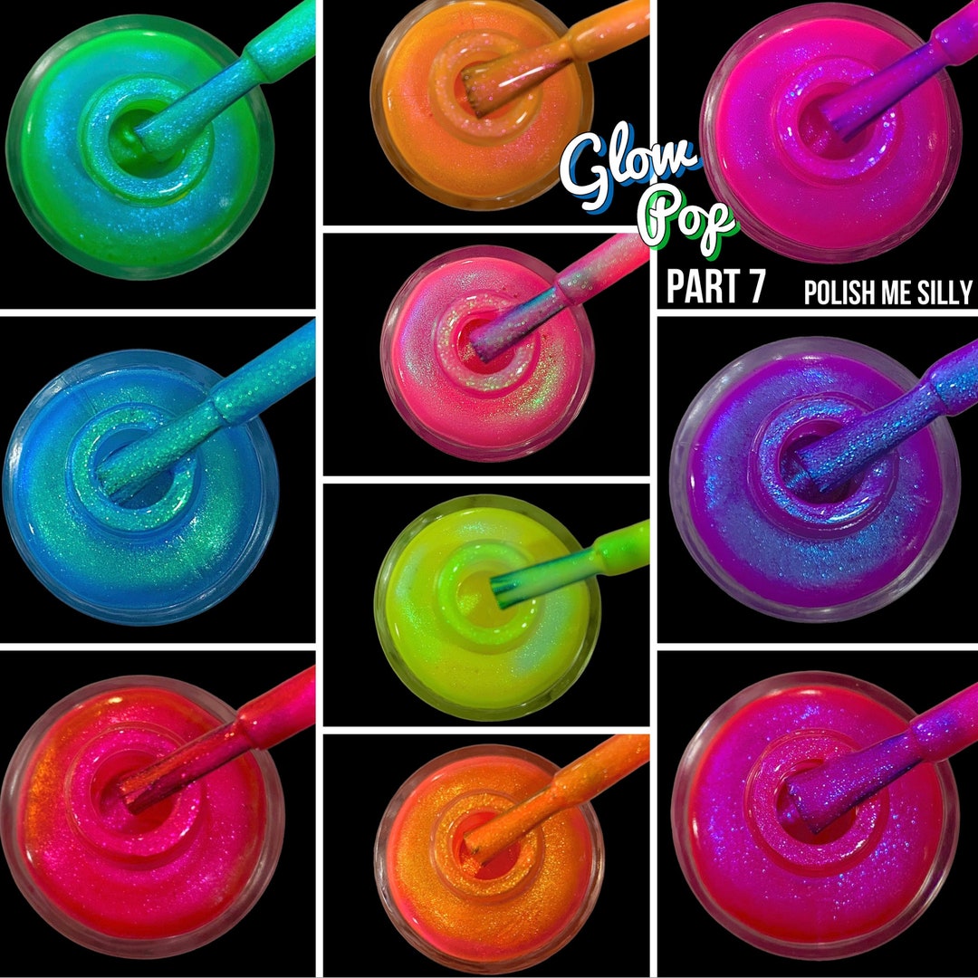Full 10 Set "neon Glow Pop Collection PT 7" Oil Slick Mylar Color ...