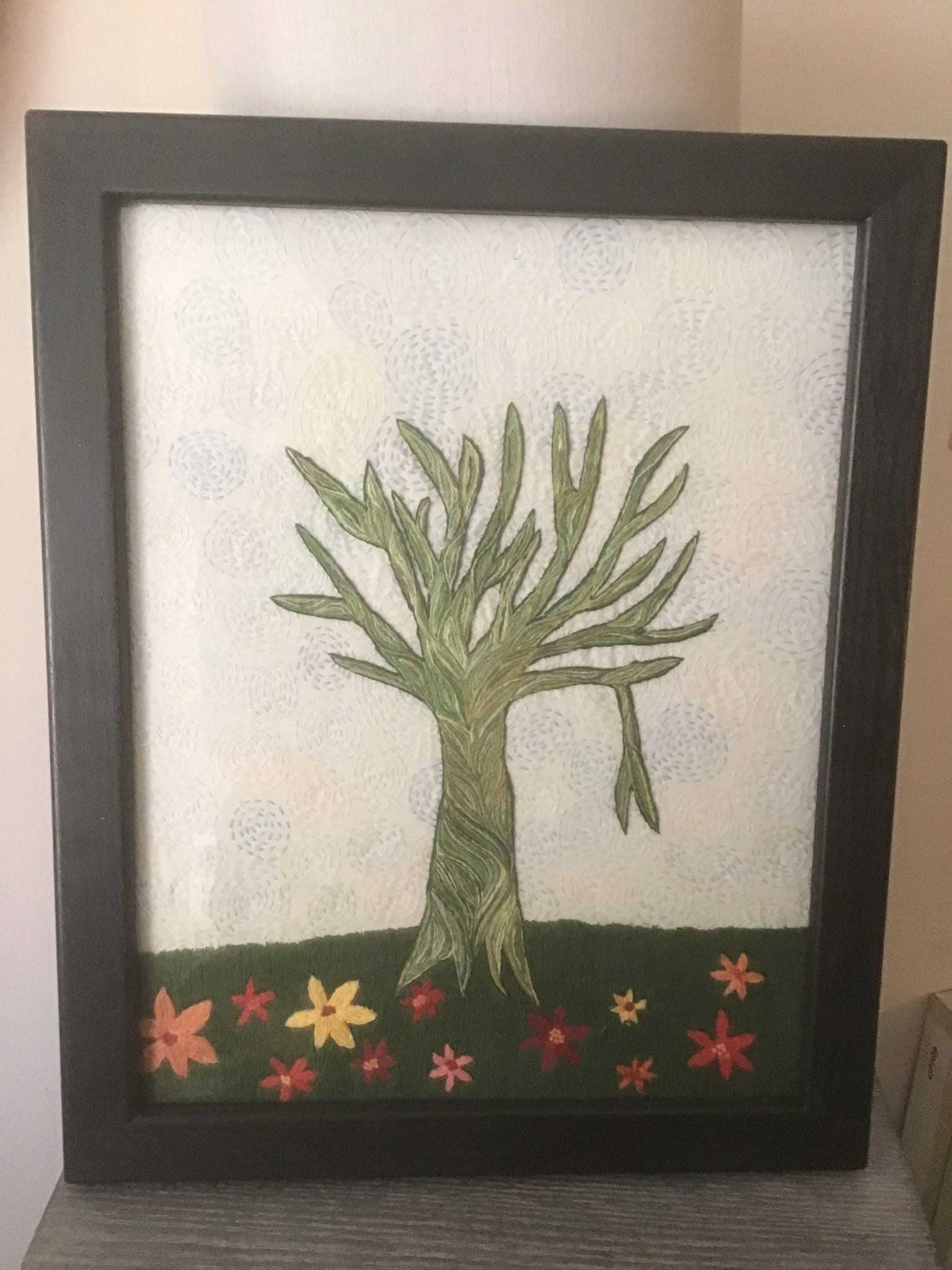 Hand Embroidered Art Garden Tree | Etsy