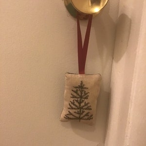 Primitive Pine Tree Ornament, Hand Embroidered - Etsy