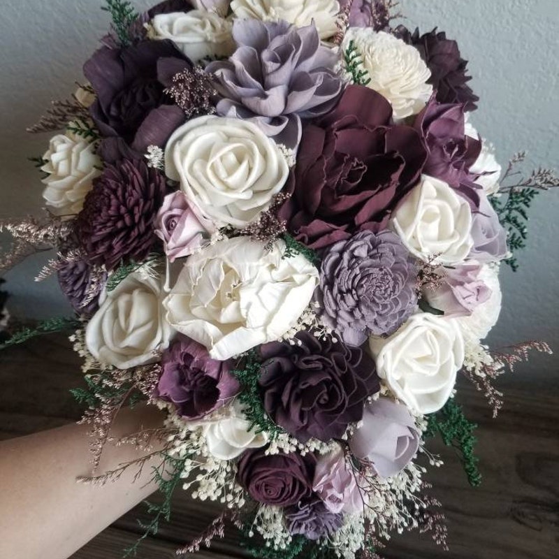 Plum Wedding Bouquet - Etsy