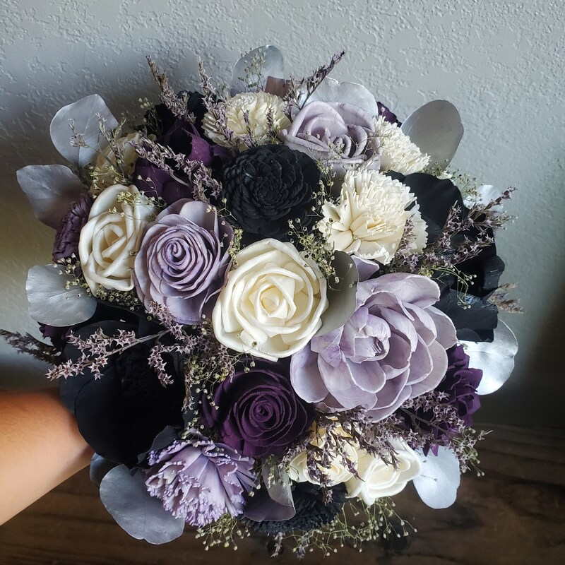 Black Bridal Bouquet - Etsy