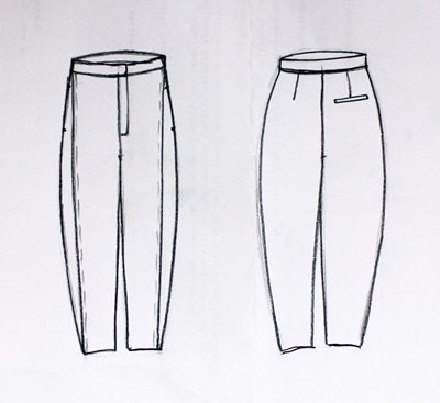Pattern pant trouser GEORGIA | Etsy