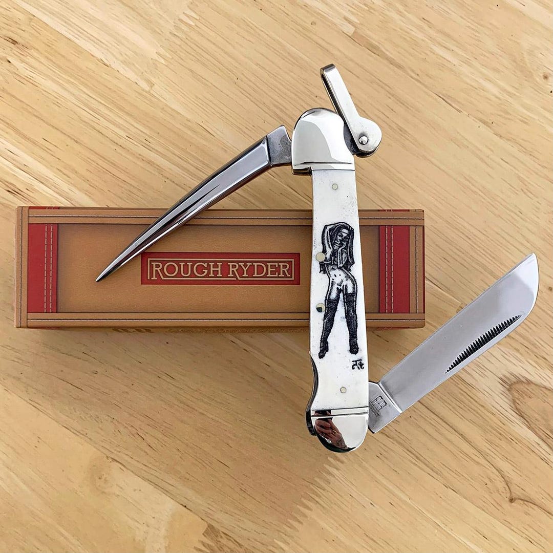 Nun Pinup Scrimshaw Marlin Spike Knife mature Content - Etsy