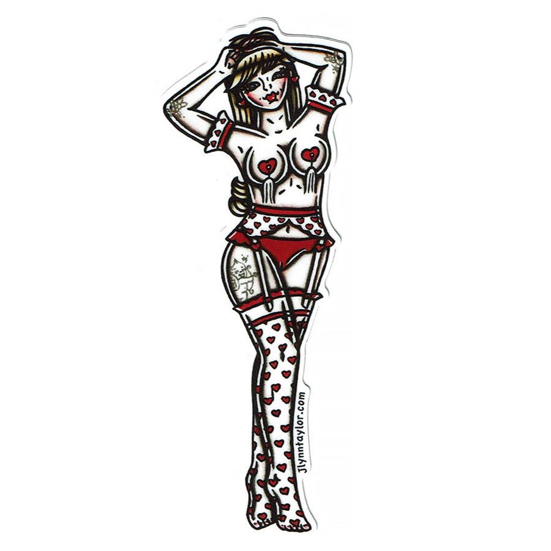 Valentine Burlesque Pinup Sticker - Etsy