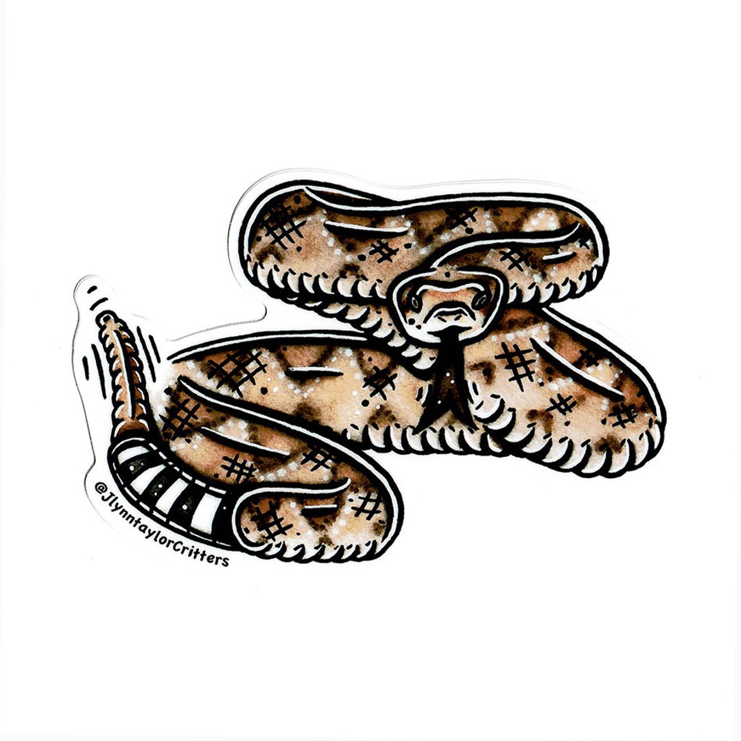 Western Diamondback Rattlesnake Sticker - Etsy