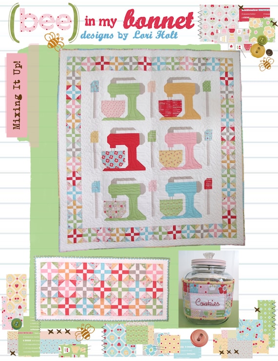 Mixing It up Quilt Beater Block Runner and Cookie Jar Cozy - Etsy