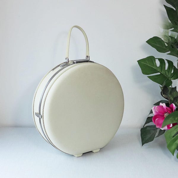 Round Suitcase - Etsy