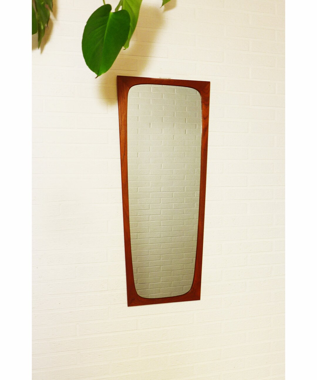 Wonderful 1960s Mirror Vintage Wall Mirror Teak Frame Danish Design Mid ...