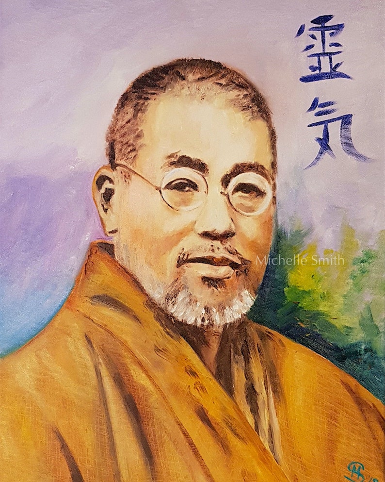 Dr. Mikao Usui Reiki Founder Portrait Printable File From My Own ...