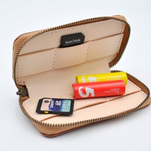 Leather SD Card Zipper Wallet ,SD Card Holder Storage Case Zipper Bag ...