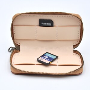 Leather SD Card Zipper Wallet ,SD Card Holder Storage Case Zipper Bag ...