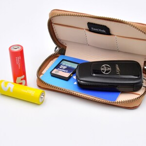 Leather SD Card Zipper Wallet ,SD Card Holder Storage Case Zipper Bag ...