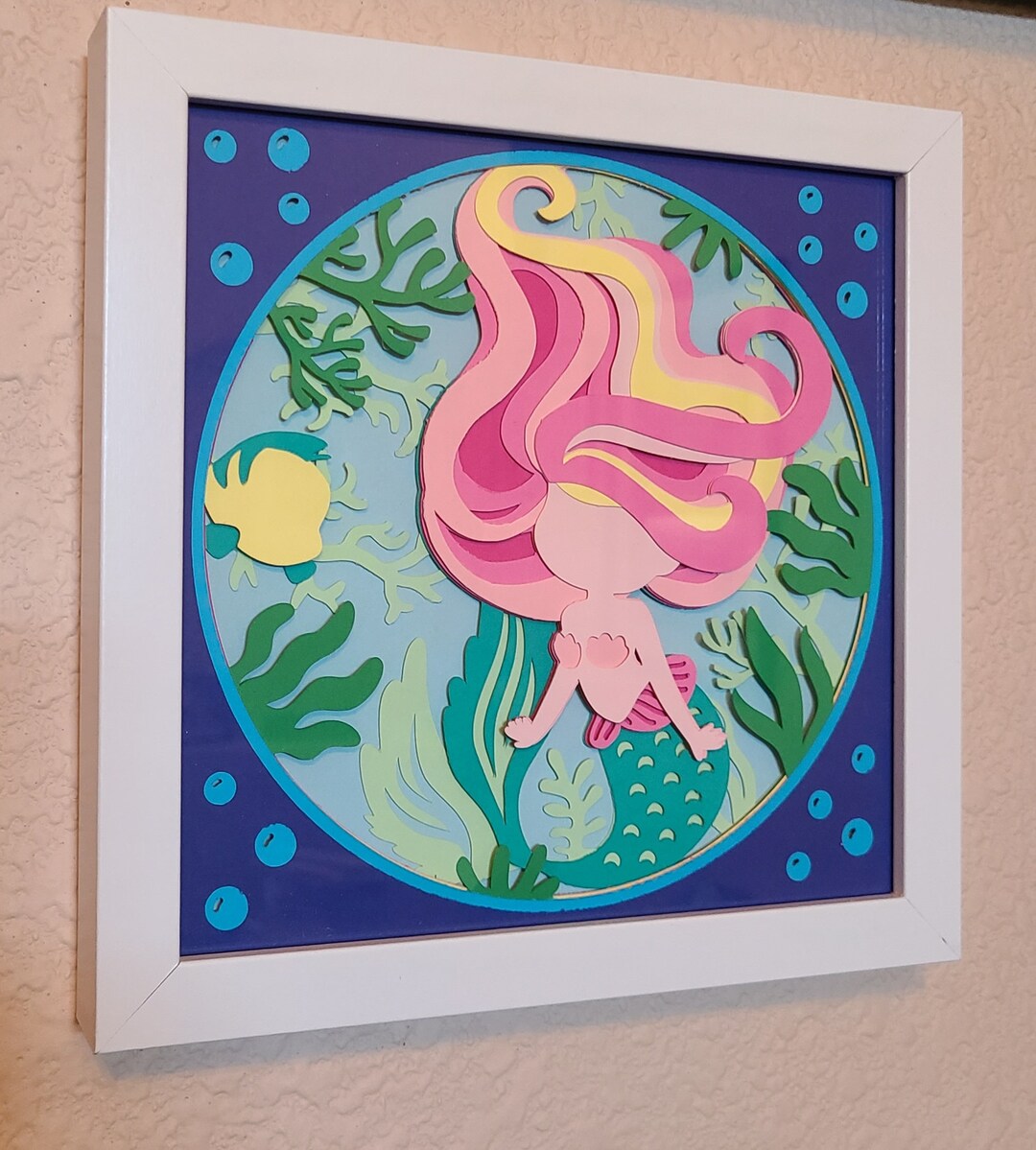 Mermaid Themed Paper Shadow Box - Etsy