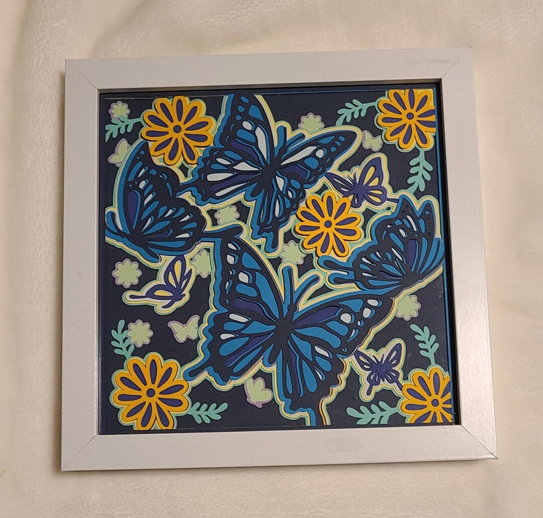 Butterfly Themed Paper Shadow Box - Etsy