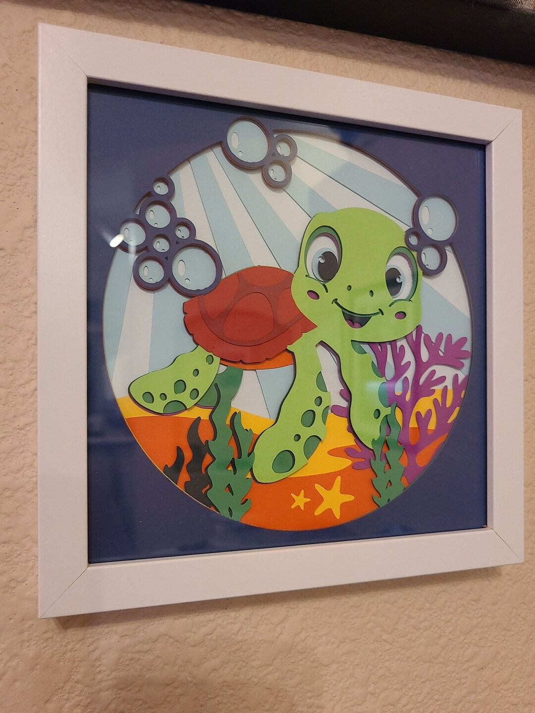 Sea Turtle Themed Paper Shadow Box - Etsy